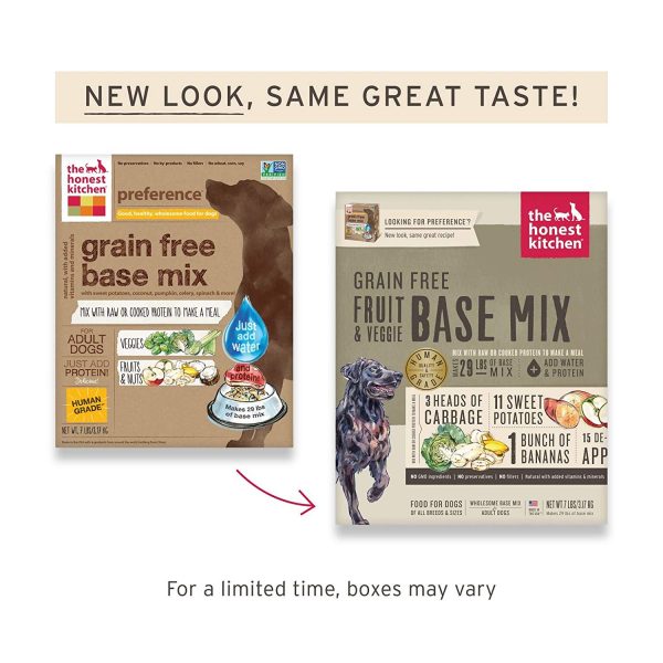 The Honest Kitchen Grain Free Fruit & Veggie Base Mix Recipe for Dogs