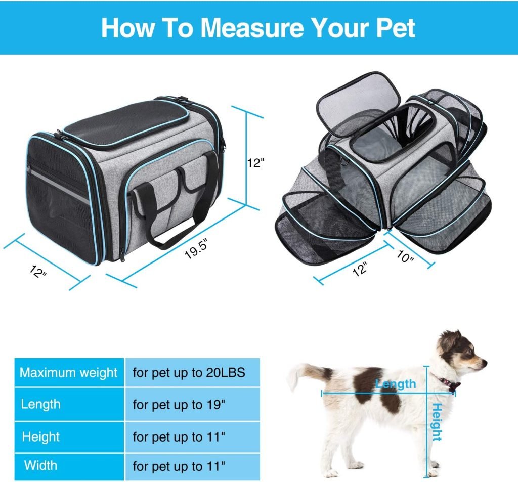 Maskeyon Airline Approved Pet Carrier, Large Soft Sided Pet Travel