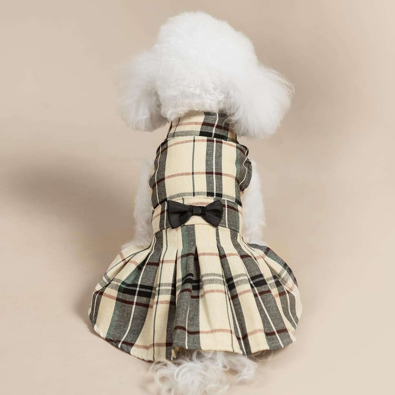 Classic Plaid Dog Dress Cute Puppy Clothes Outfit Small