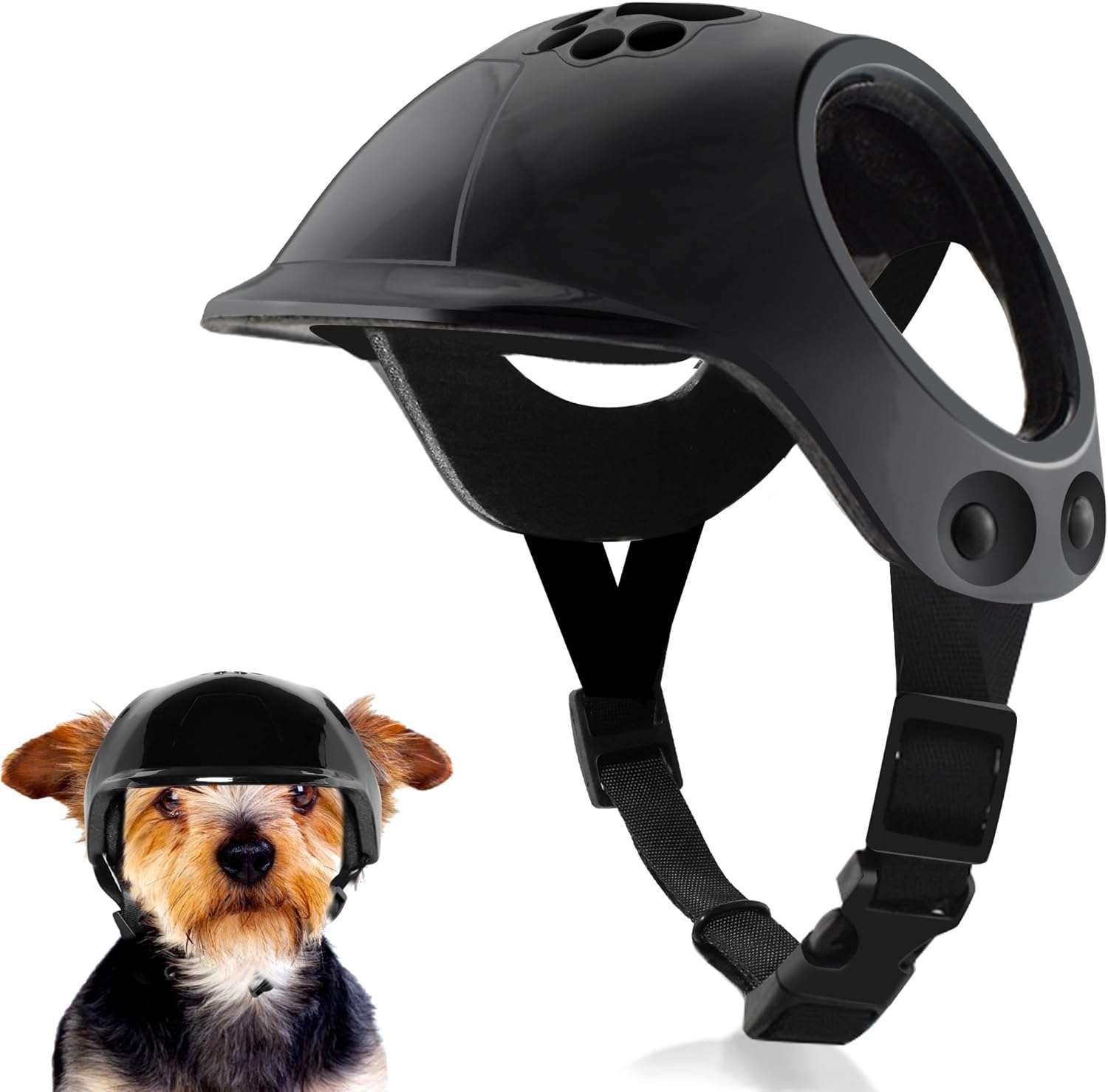 Dog Helmets for Small Dogs with Ear Holes, Hard Safety Pet Dog