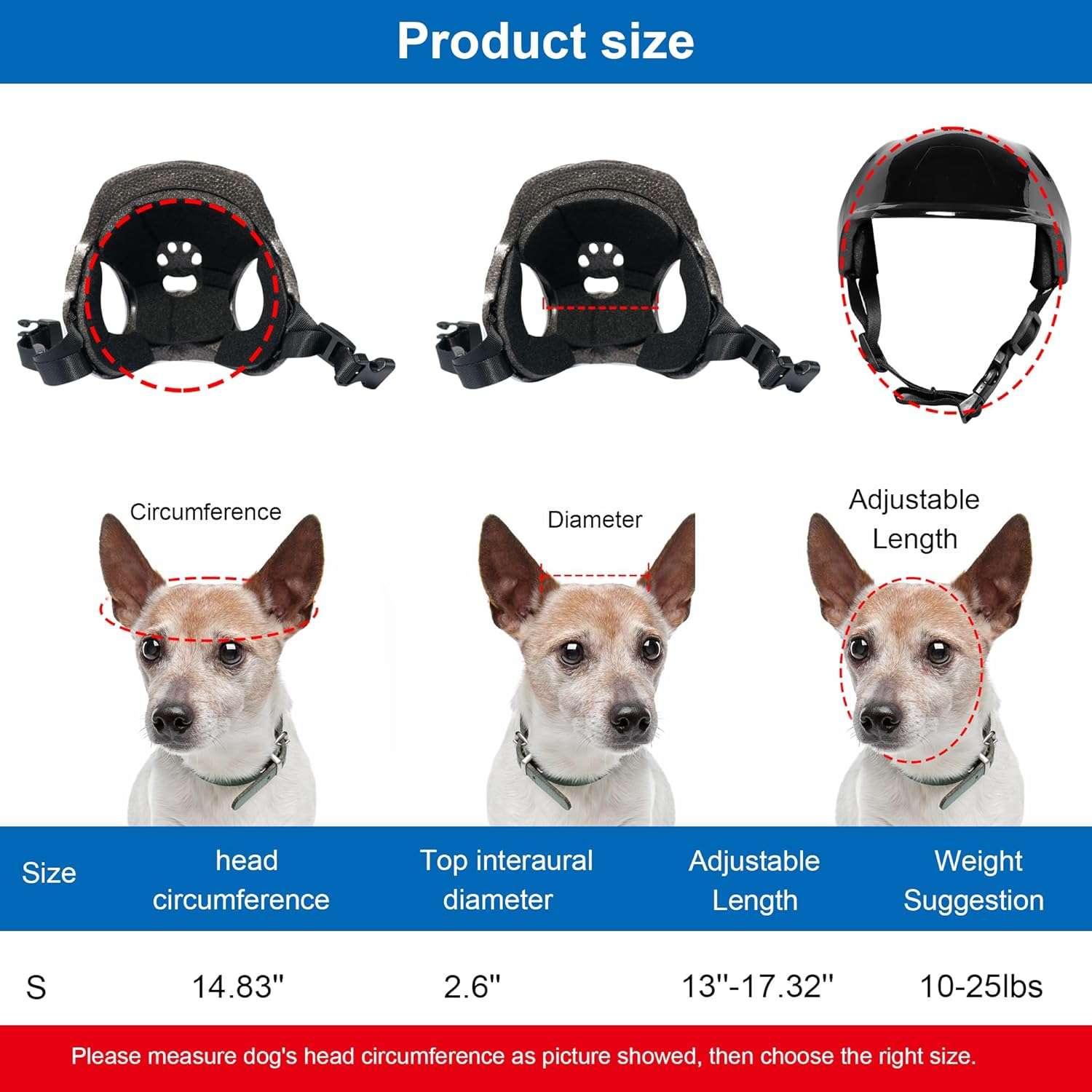 Dog Helmets for Small Dogs with Ear Holes, Hard Safety Pet Dog